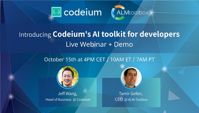 Watch Webinar: Introducing Codeium AI + Demo - ALMtoolbox NewsALMtoolbox News