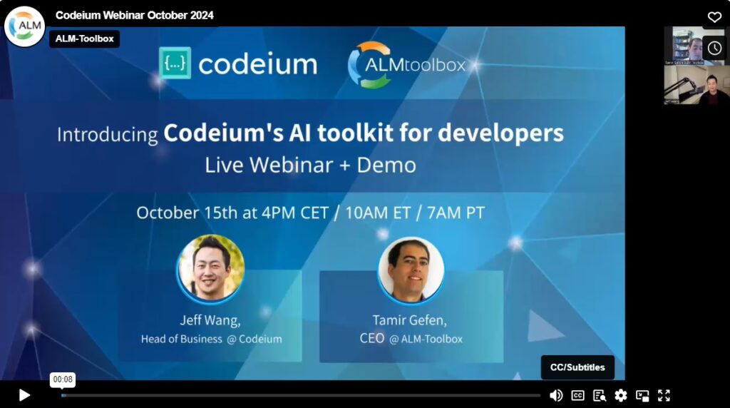 Watch Webinar: Introducing Codeium AI + Demo - ALMtoolbox ...